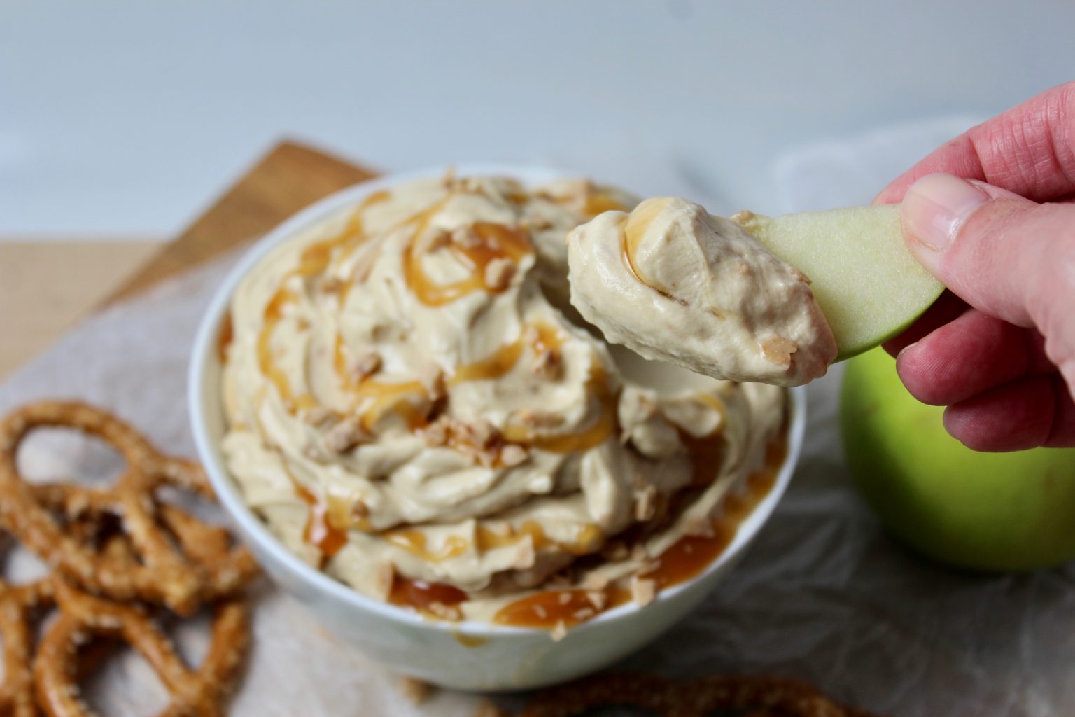 Whipped Caramel Toffee Dip | epicuricloud (Tina Verrelli)