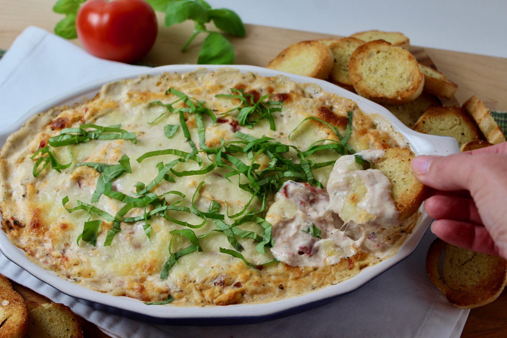 Blush Chicken Alfredo Dip | epicuricloud (Tina Verrelli)