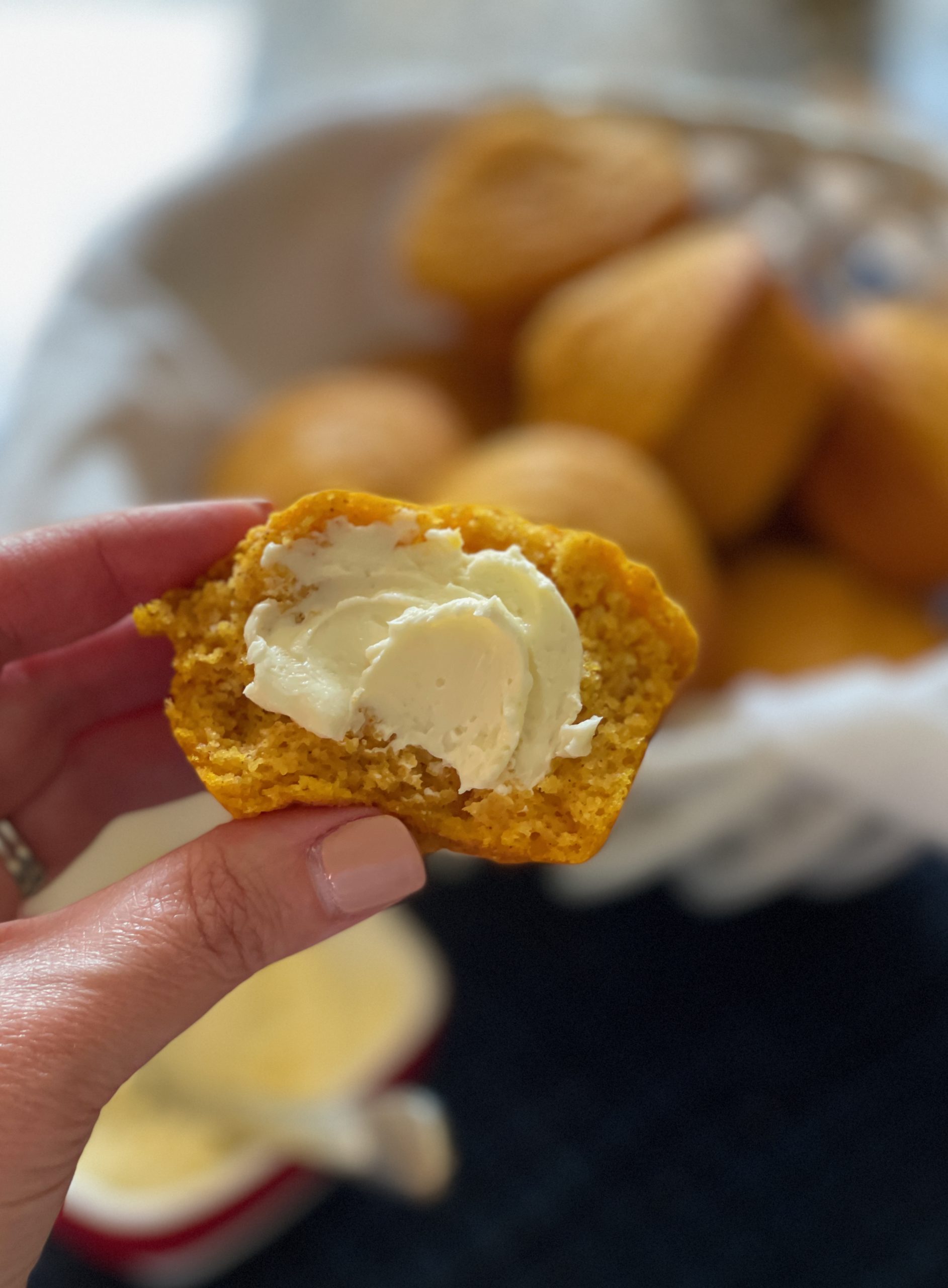 Easy Pumpkin Cornbread Muffins | epicuricloud (Tina Verrelli)