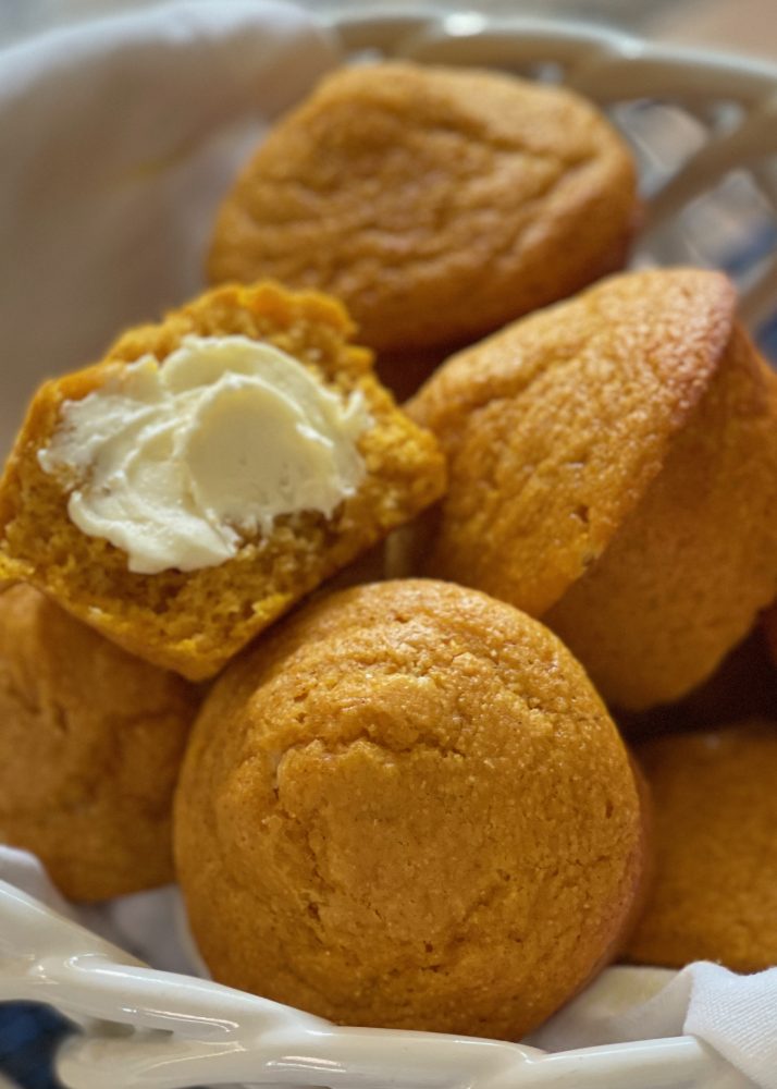 Easy Pumpkin Cornbread Muffins | epicuricloud (Tina Verrelli)