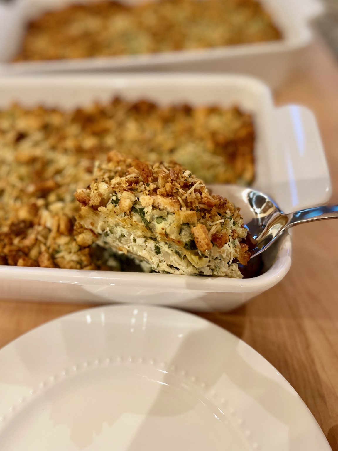 Spinach, Artichoke and Chicken Casserole | epicuricloud (Tina Verrelli)