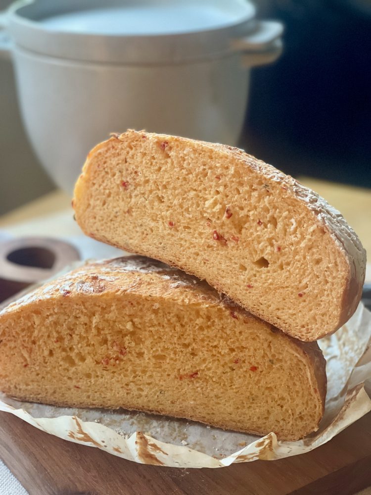 Parmesan Pimiento Bread | epicuricloud (Tina Verrelli)