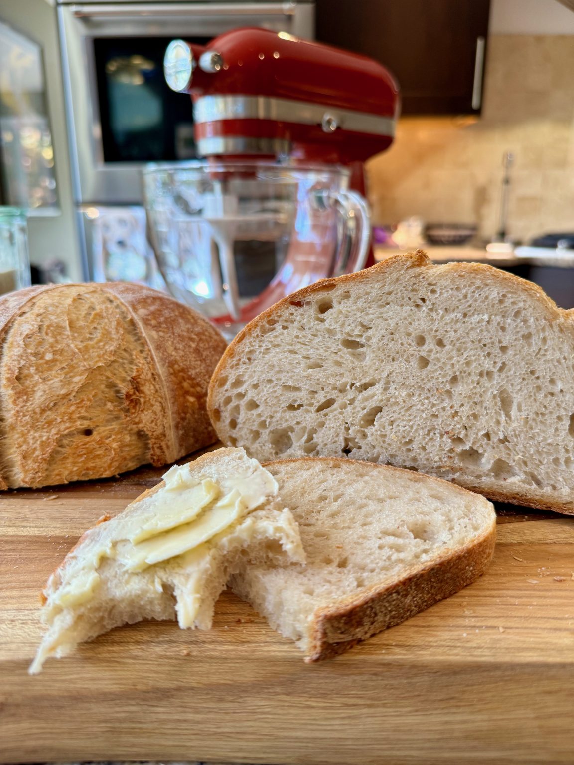Stand Mixer Sourdough Bread | epicuricloud (Tina Verrelli)
