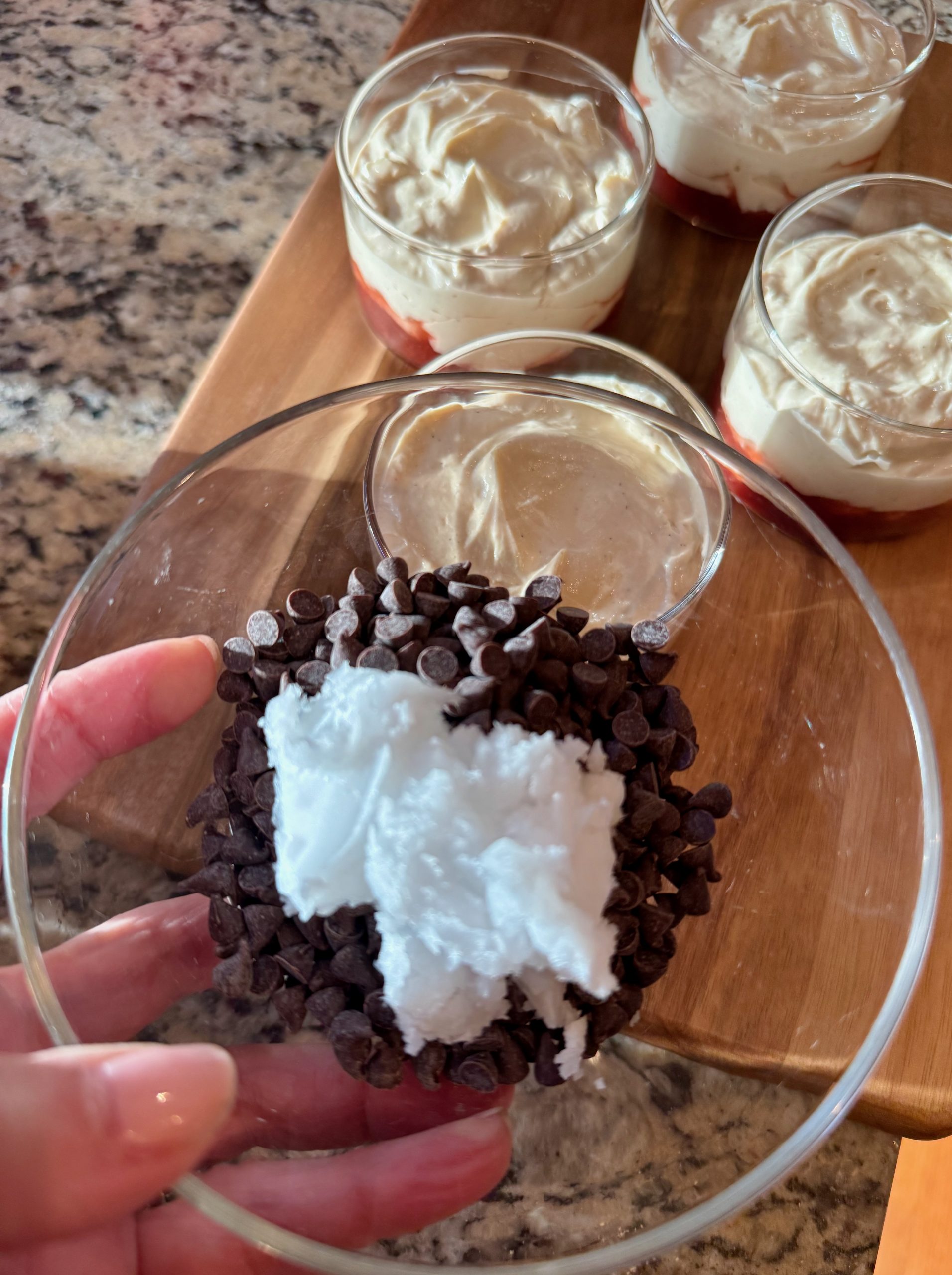 PB&J Greek Yogurt Cups with Chocolate Shell Topping | epicuricloud ...